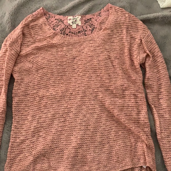 Hippie Rose | Sweaters | Hippie Rise Sweater In Rose Color With Lacey ...